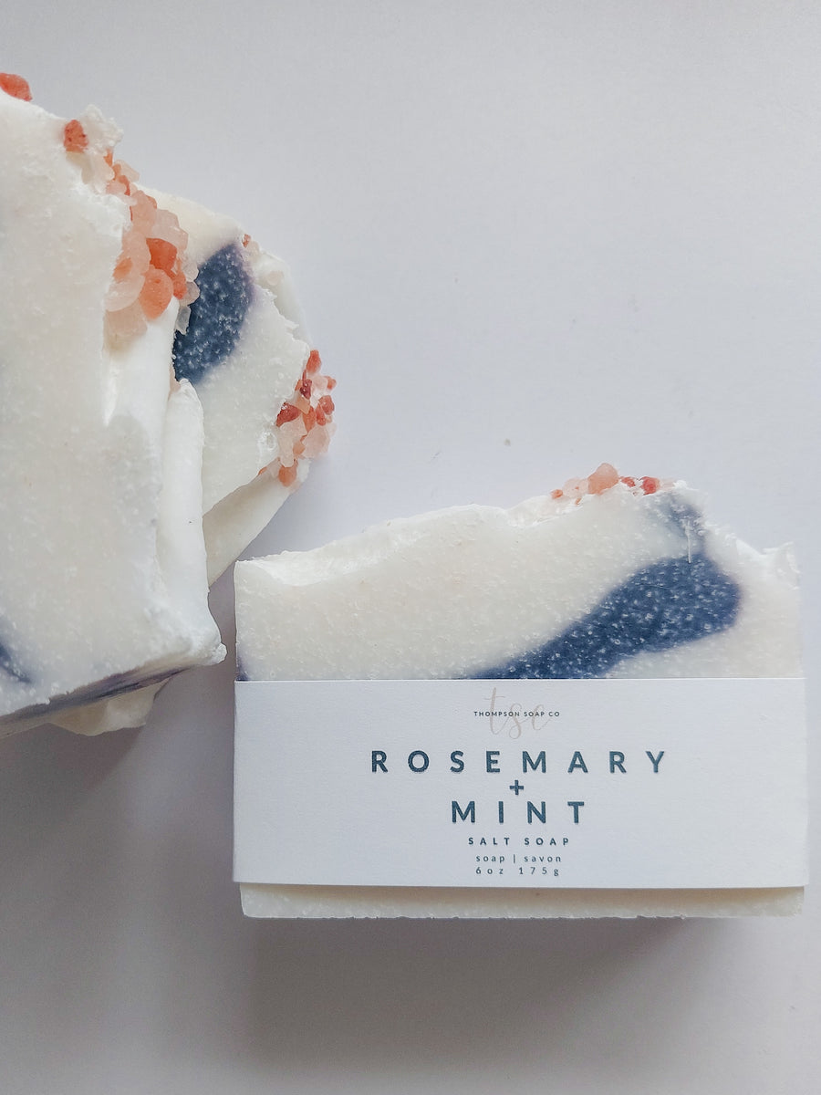 Rosemary + Mint Salt Bar – Thompson Soap Co